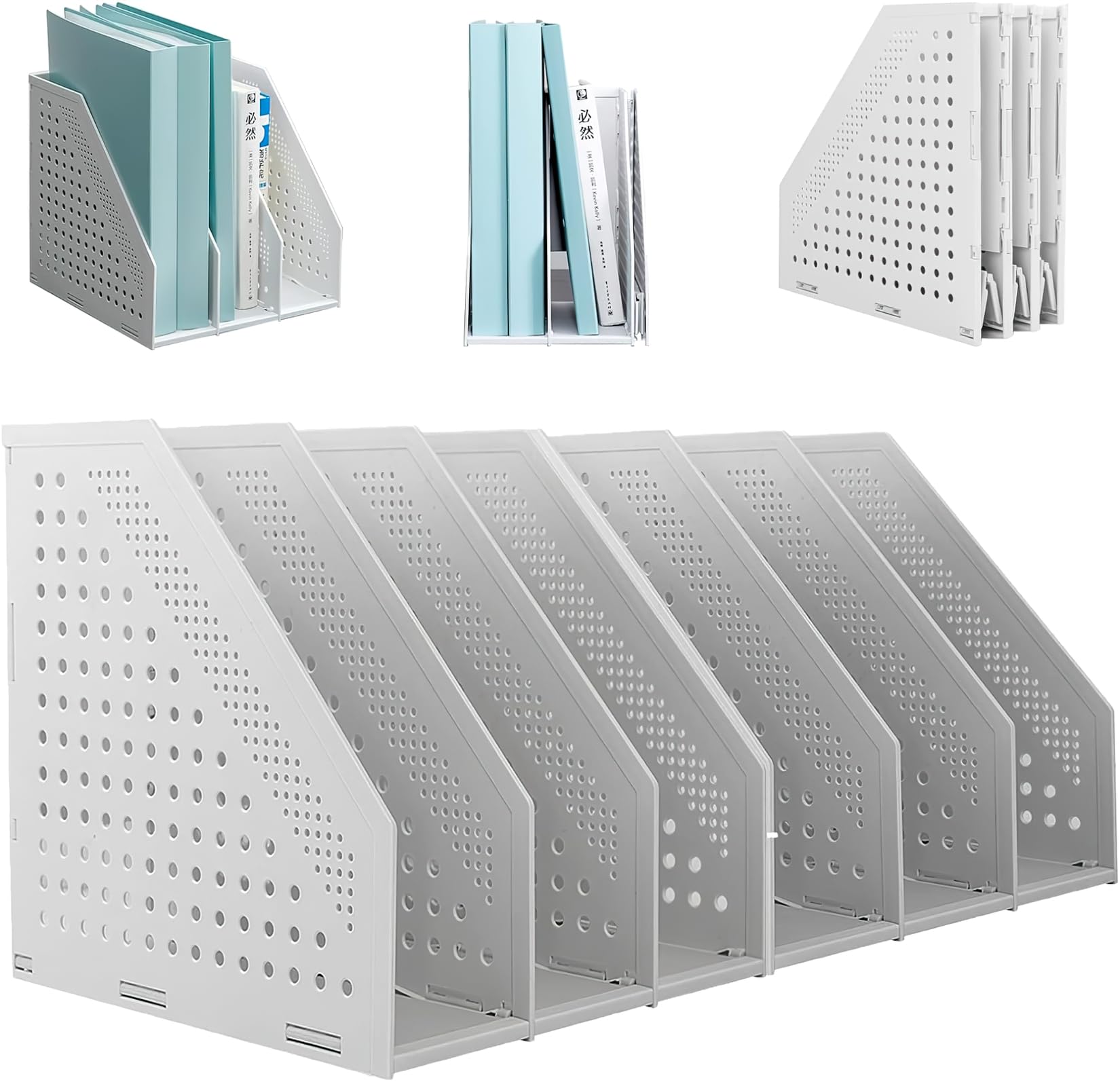 Elezeal Foldable Magazine File Holder Durable File Desktop Document ...