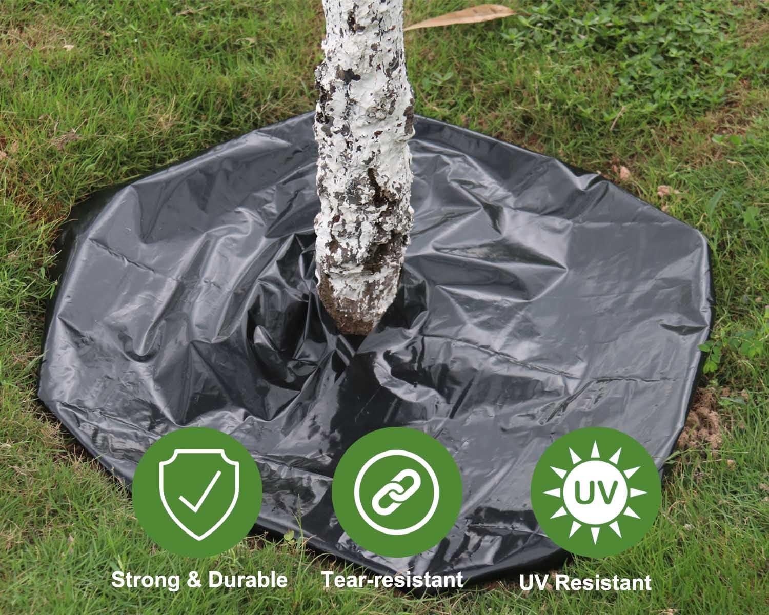 Snapklik.com : Feitore 4 Mil Black Plastic Sheeting Weed Barrier ...