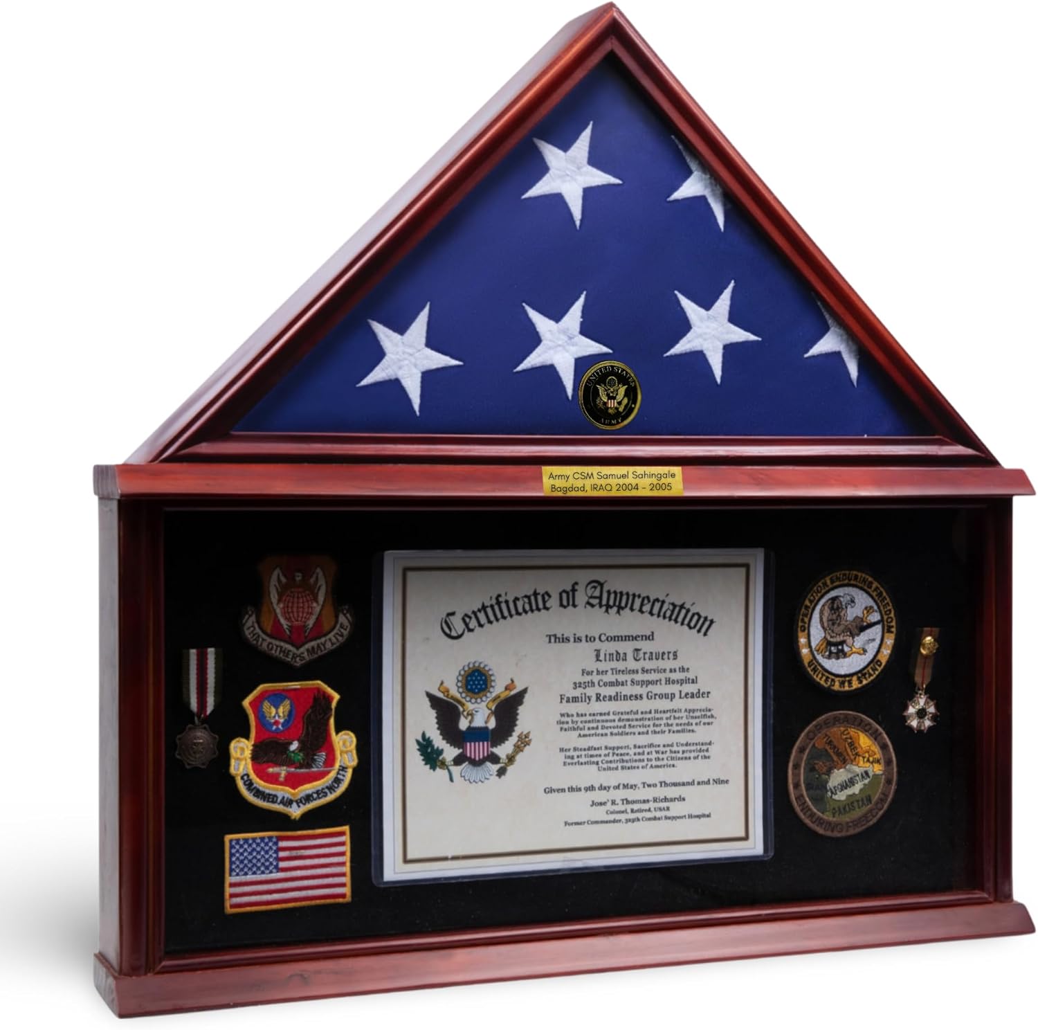Amazon.com: DECOMIL - Large Military Shadow Box Frame Memorial Burial ...