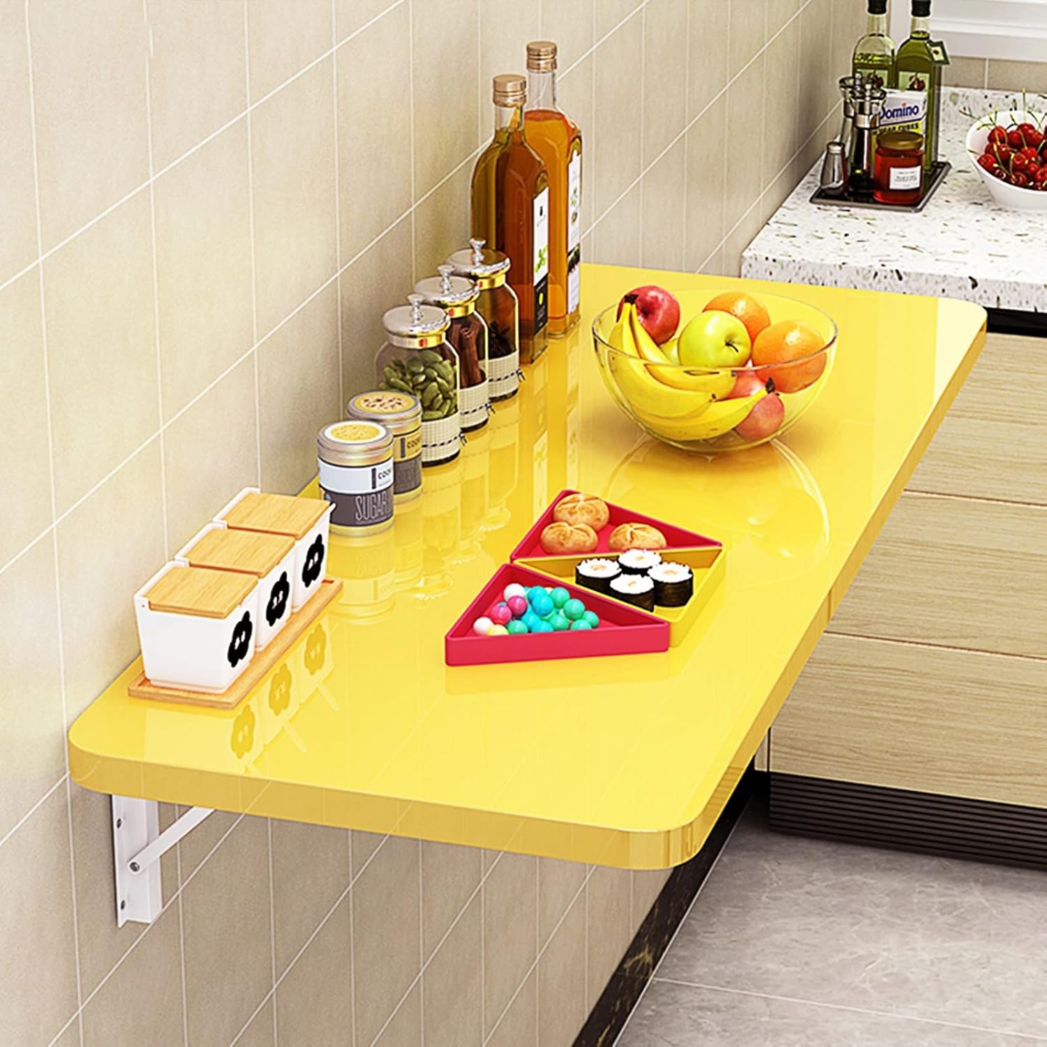 Amazon.com: MMLeYN Wall Mounted Dining Table, Heavy Duty Small Folding ...