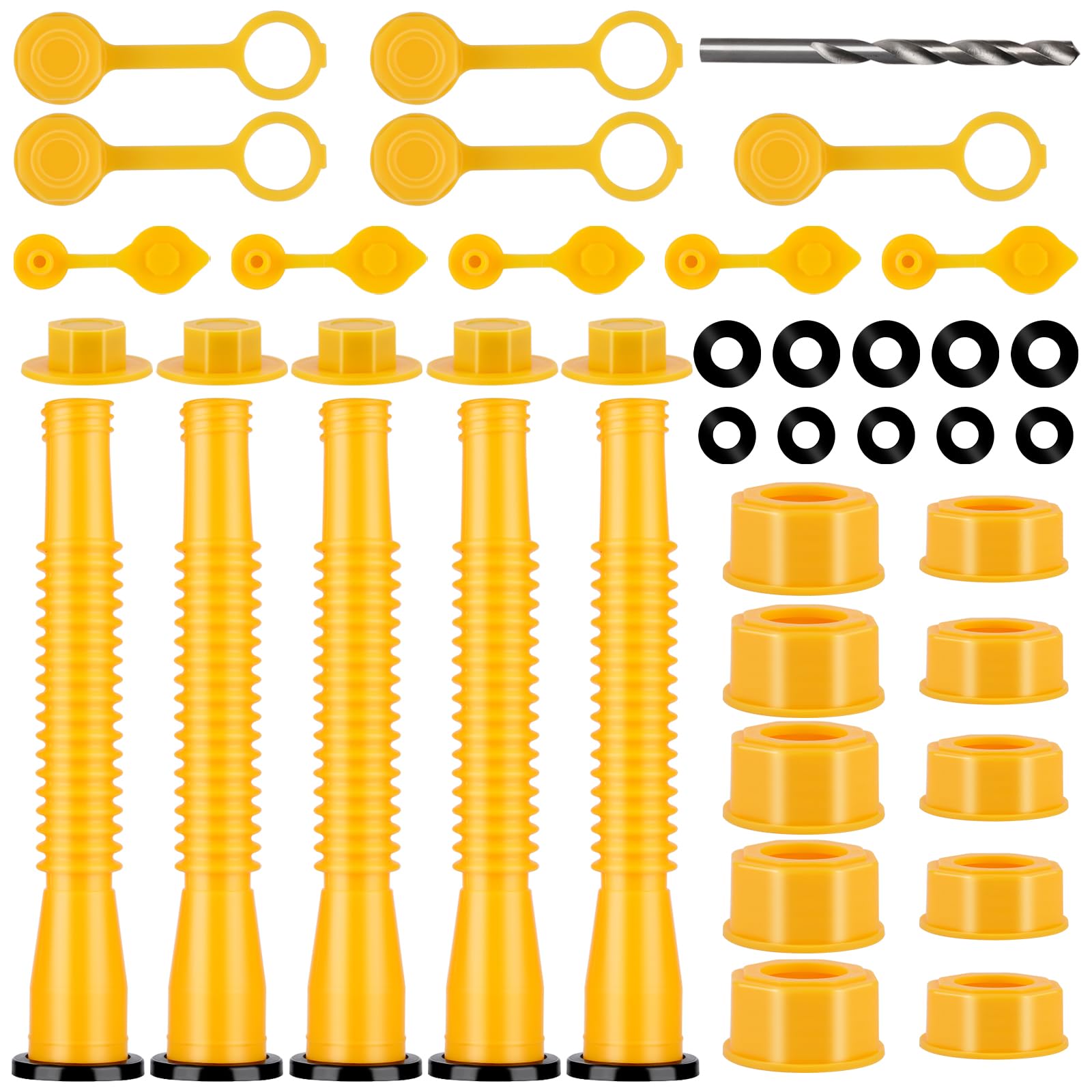 Pour Spout Caps 5 Pcs Gas Can Spout Replacement, Gas Spouts, Nozzle ...