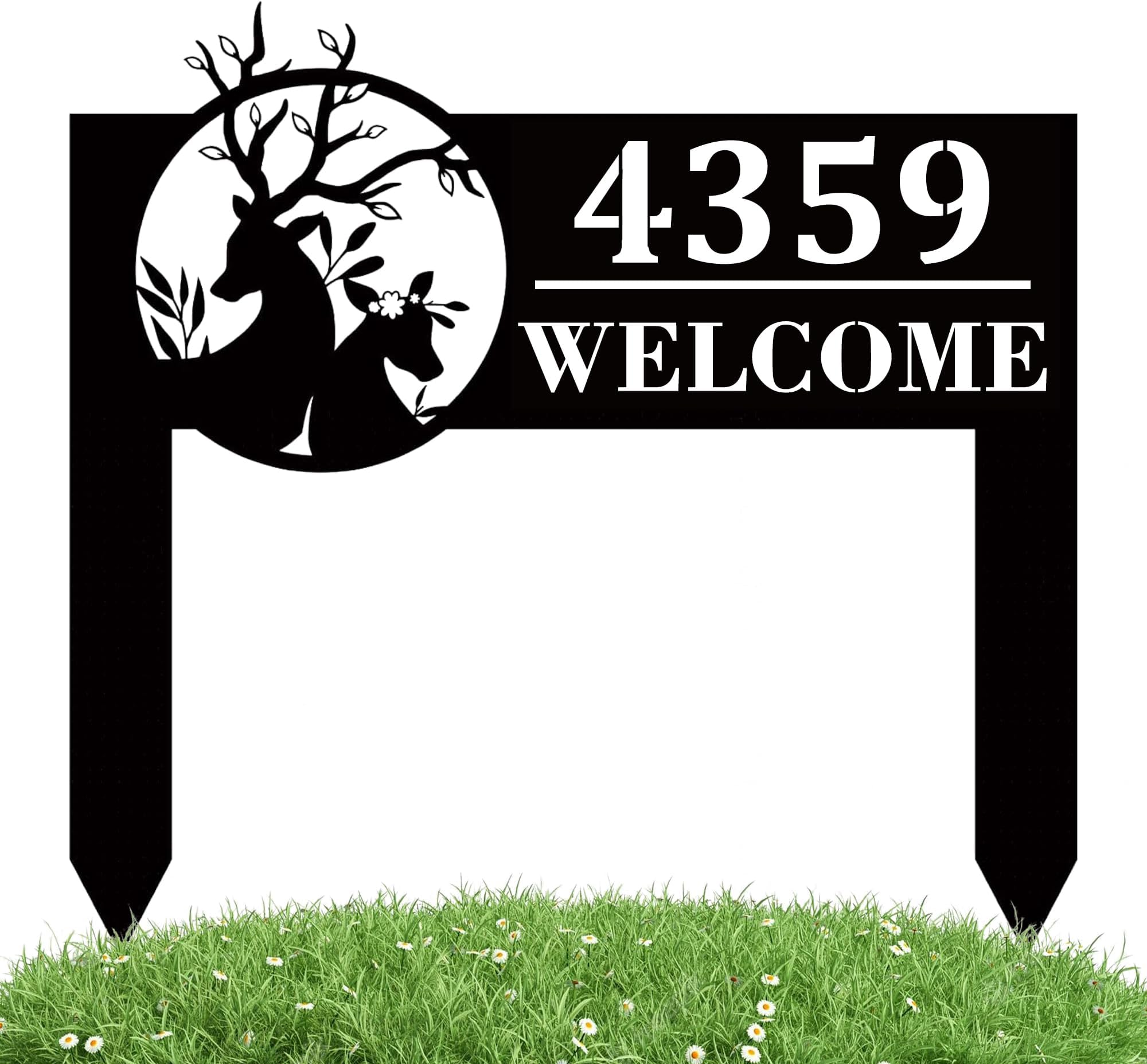 Customized Courtyard Metal Signs, Family Metal Name Sign for Outdoor ...