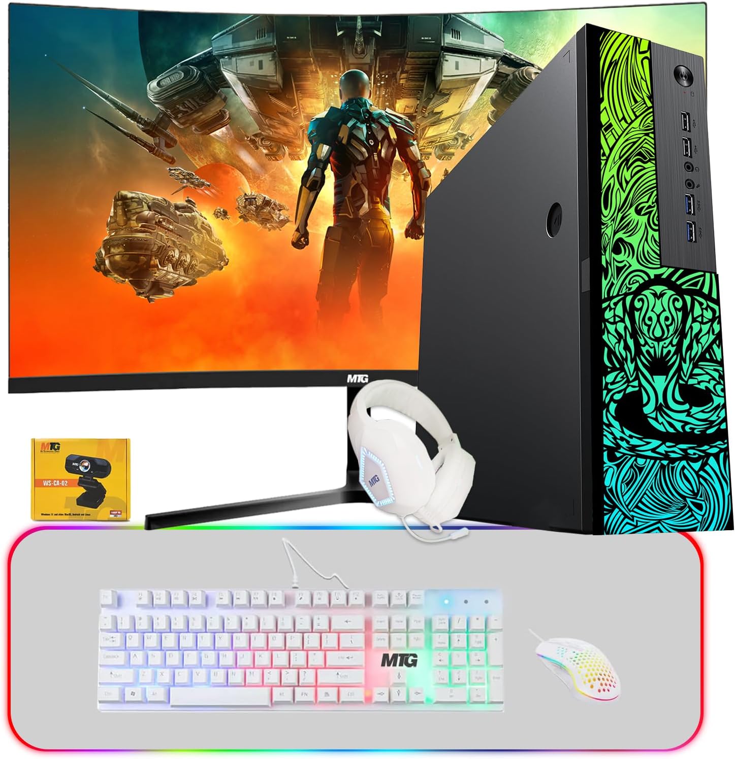 Amazon.com: TechMagnet Gaming Desktop PC Computer, Cobra, Intel Core i5 8th Gen, AMD RX 550 ...