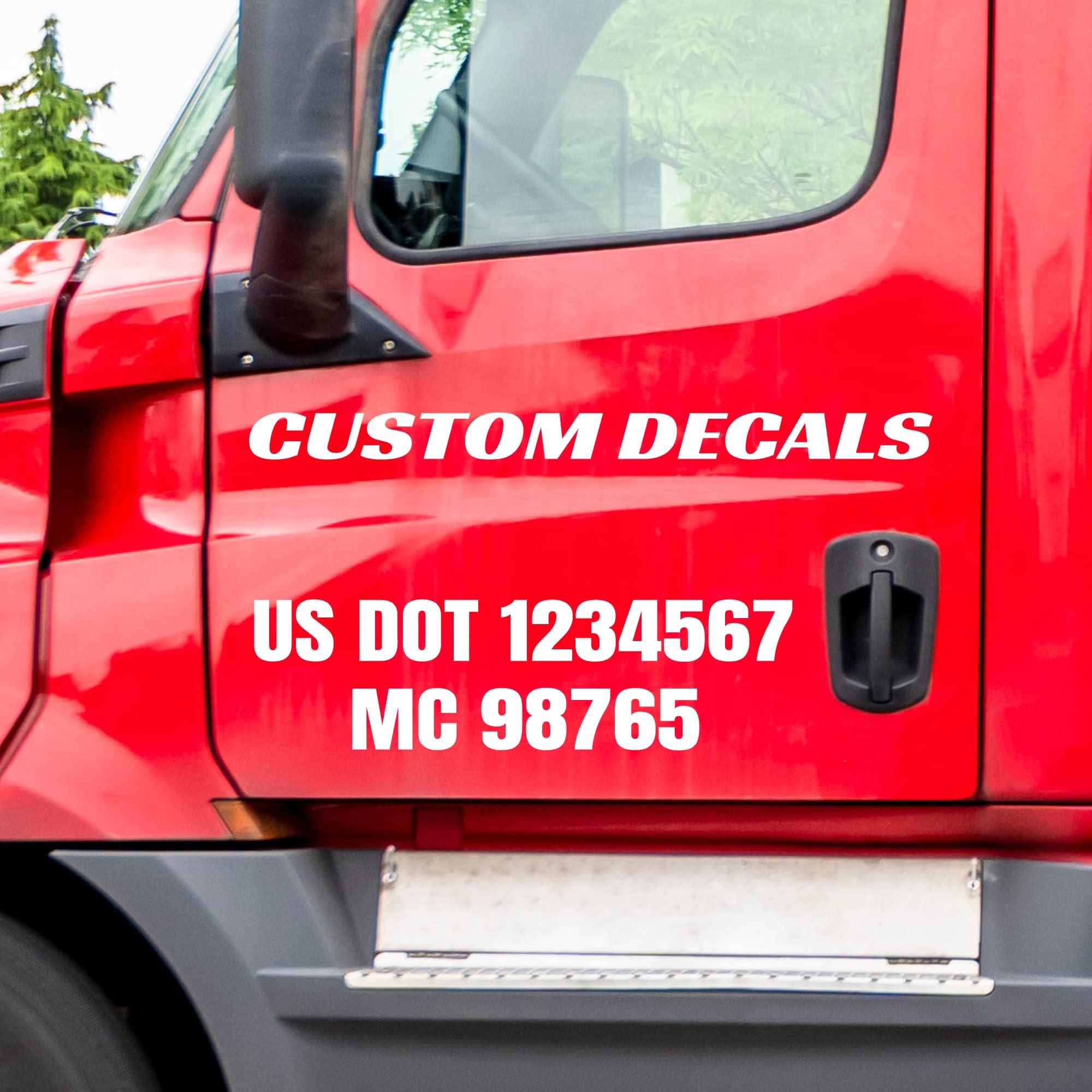 Amazon.com: Custom Truck Numbers & Letters (2 Sets) | US DOT, MC ...