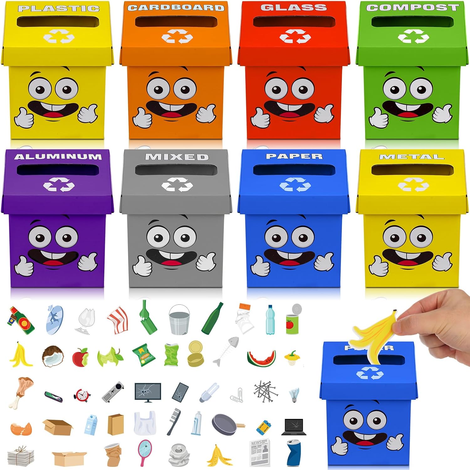Amazon.com: Motipuns 104 Pcs Creative Recycling Box Set for Kids ...