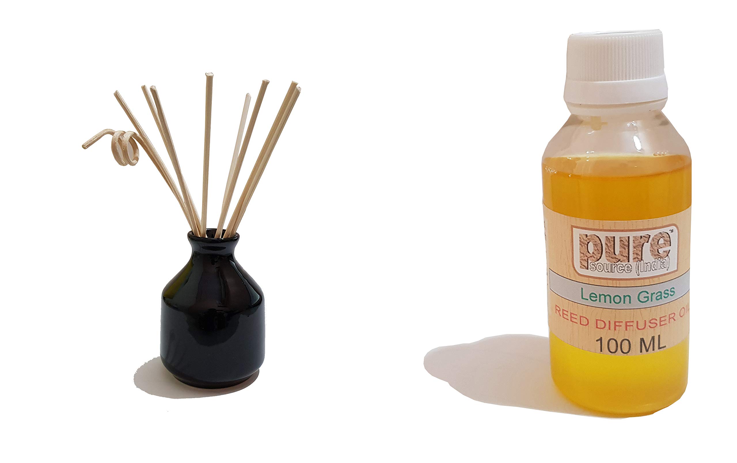 Pure Source India Reed Diffuser Set with 100 ML Lemon Grass : Amazon.in ...