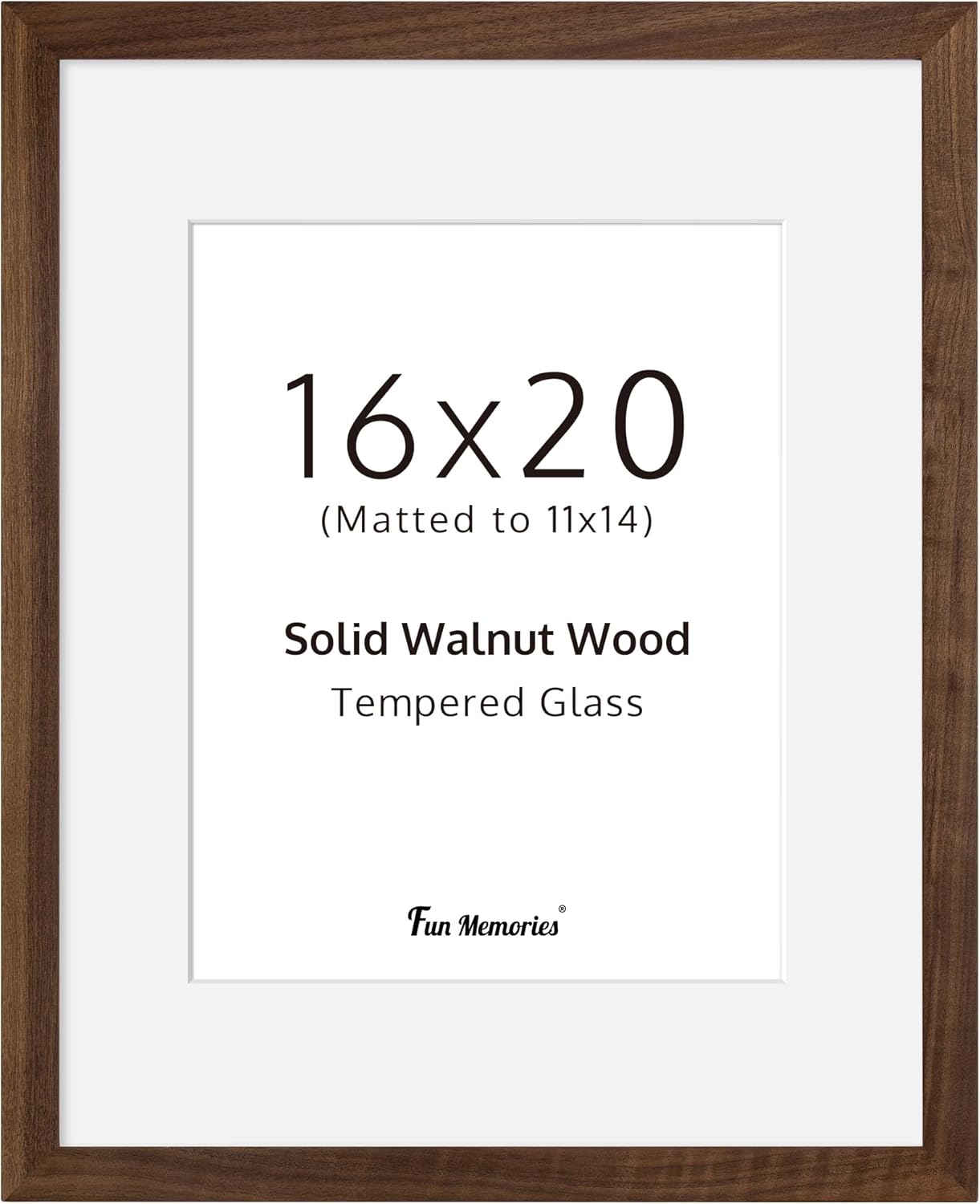 Amazon.com - 16x20 Picture Frame for Wall, Solid Walnut Wood 16x20 ...