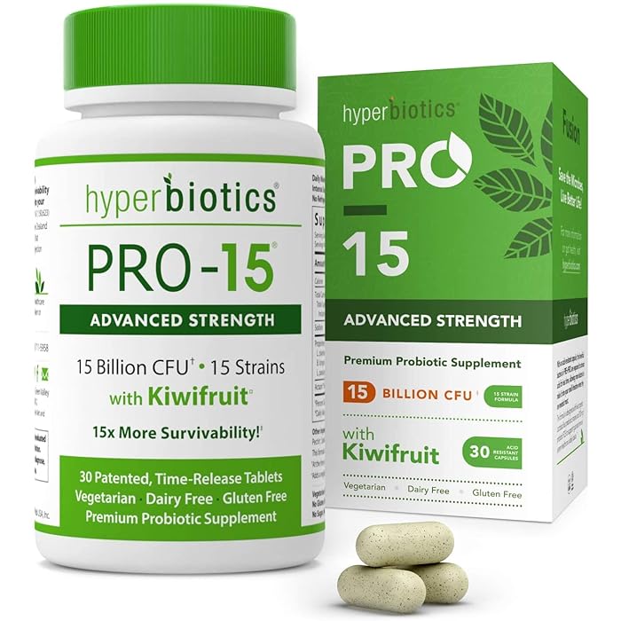 Buy Hyperbiotics Pro 15 Advanced Probiotic Supplement | Patented Time ...