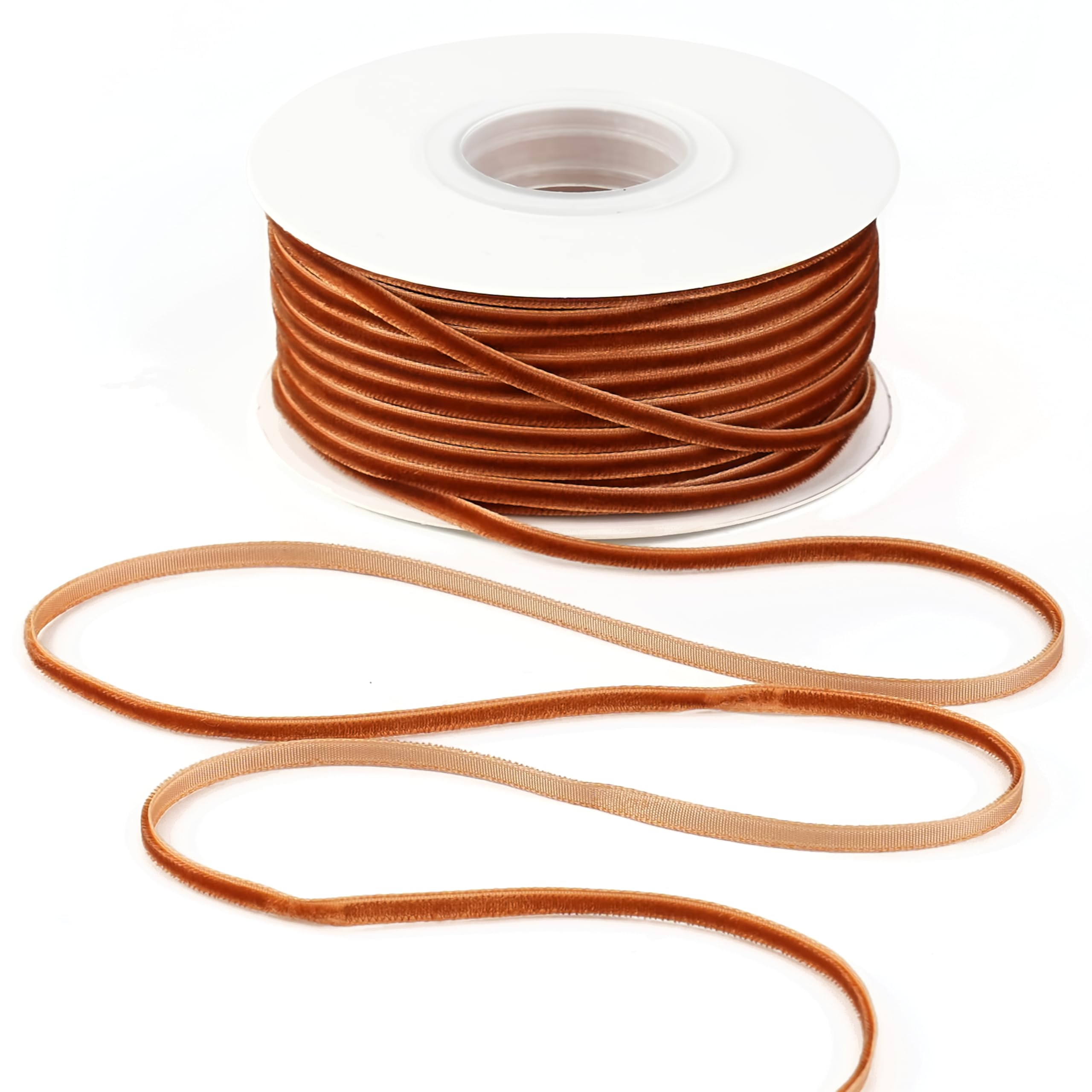 Amazon.com: Mayreel Terracotta Velvet Ribbon 1/8" Thin Orange Ribbon ...