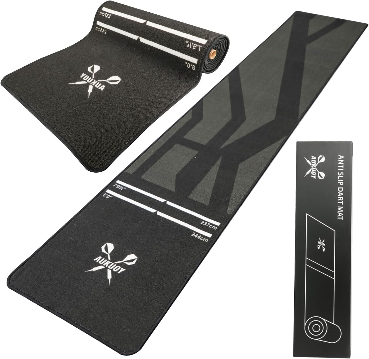Aukuoy Darts Mat Dart oche Mat Darts Accessories, Non Slip Dart Mat ...
