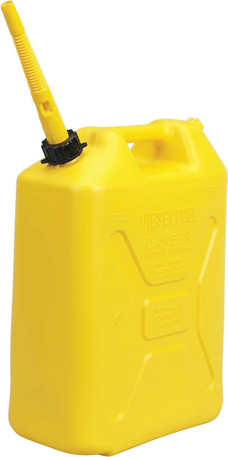 Scepter Jerry Diesel Can with Nozzle, Yellow, 20 Litre Capacity ...