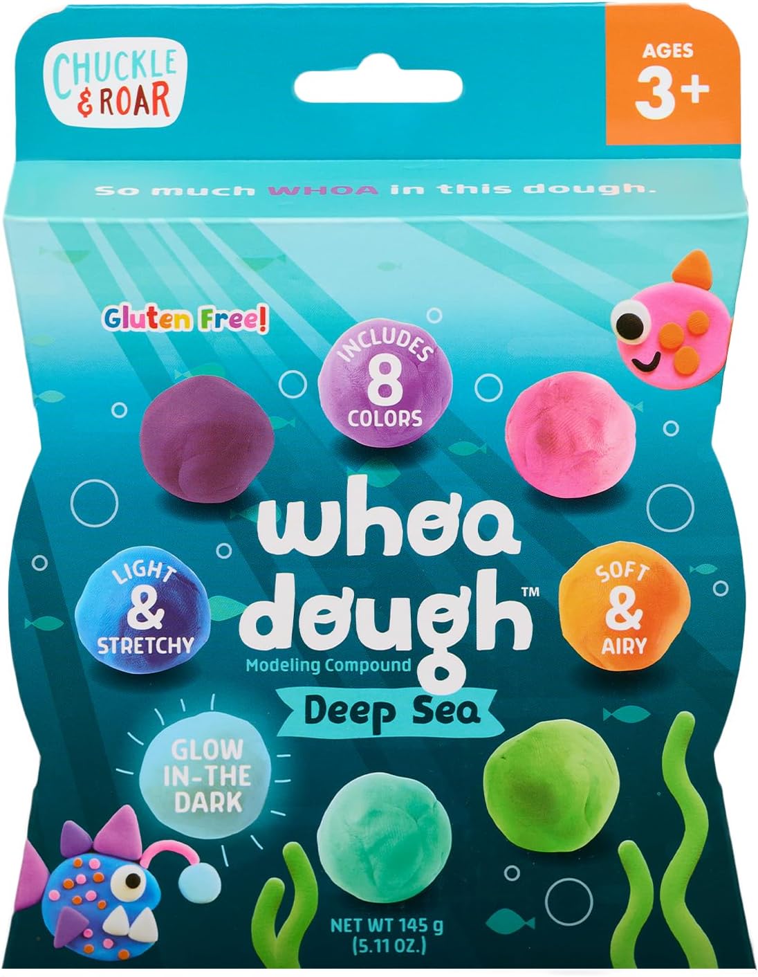 Amazon.com: Whoa Dough Air Dry Clay Deep Sea 8 Pack by Chuckle and Roar ...