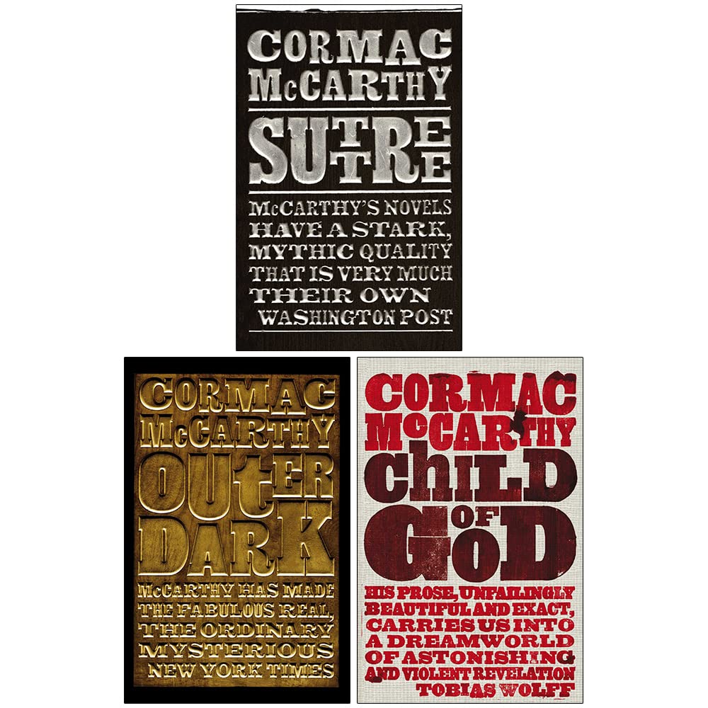 Cormac McCarthy Collection 3 Books Set (Suttree, Outer Dark, Child of ...