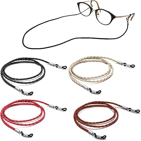 Amazon.com: Eyeglasses Holder Strap Cord - PREMIUM ECO LEATHER ...