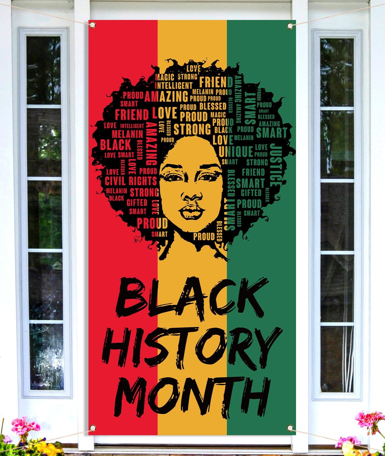 Amazon.com: Black History Month Decorations Door Cover, 6x2.9 FT Black ...