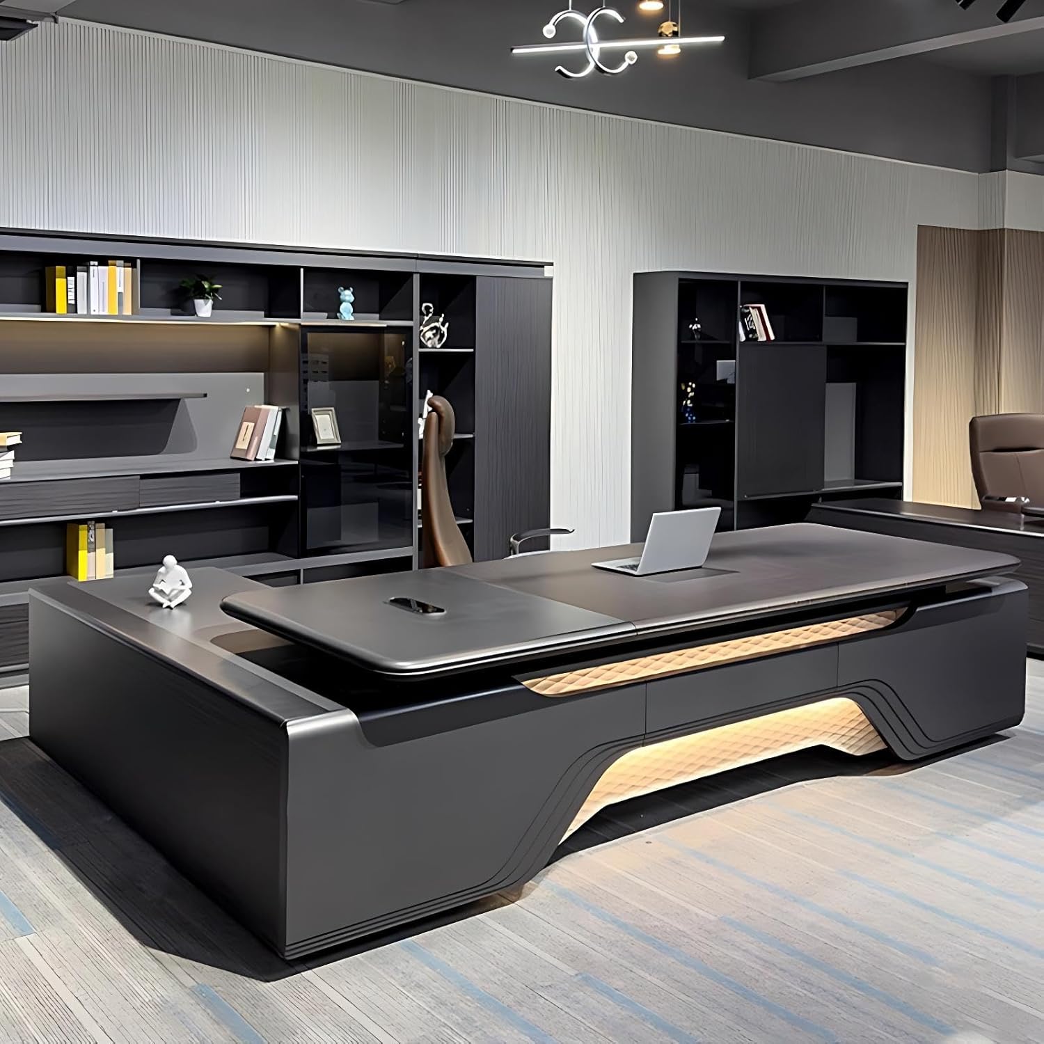 Amazon.com: ZGNBSD 102.4IN Executive Desk - Luxury Executive Office ...