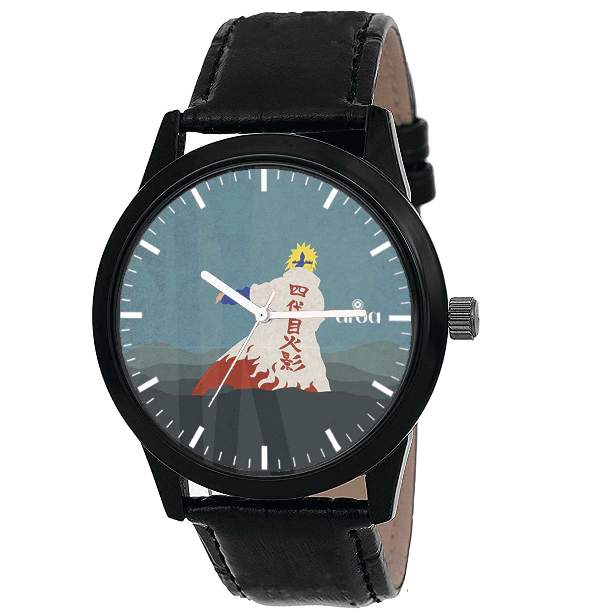 AROA Watch New Watch for Minato Namikaze Naruto Anime Black Metal Type ...