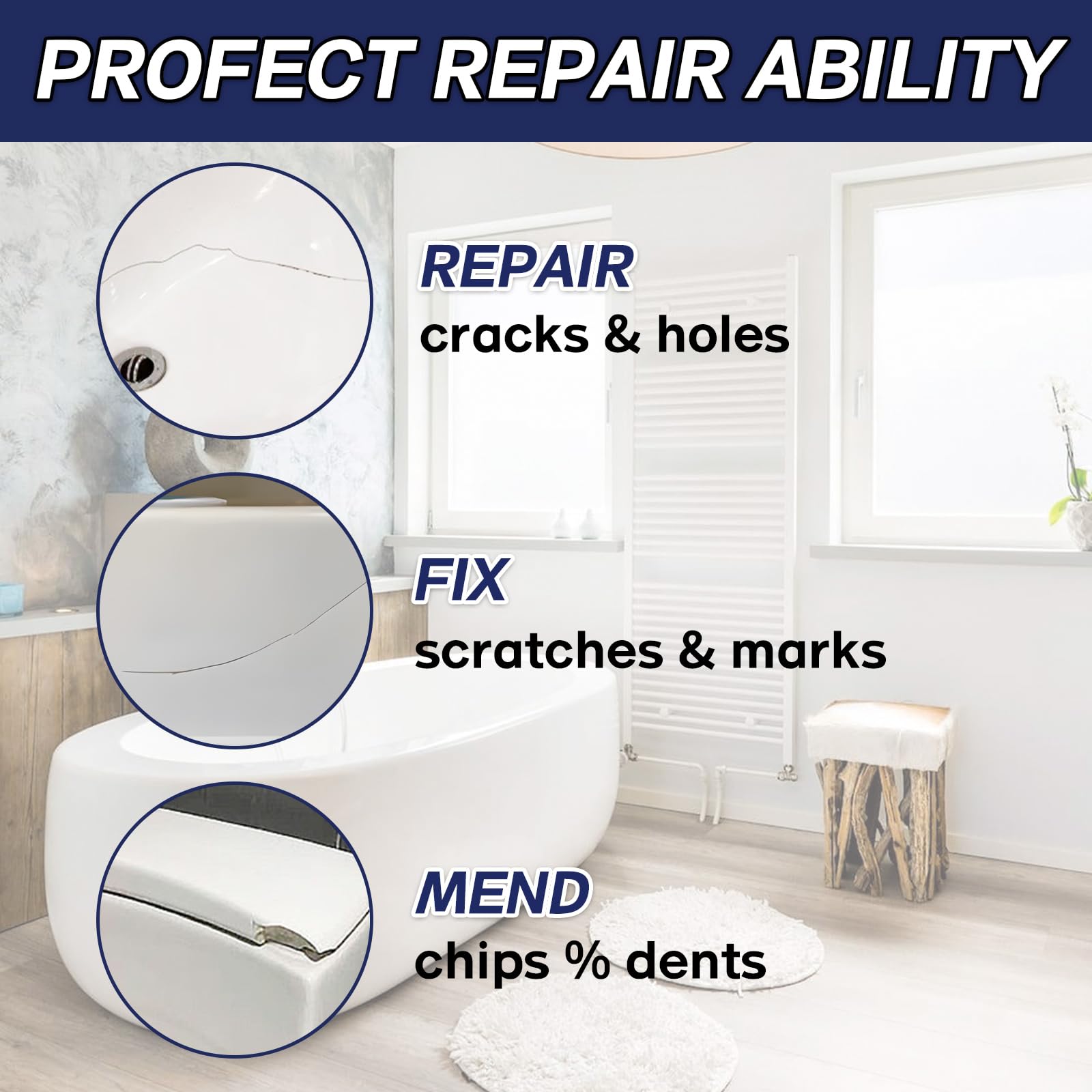 Snapklik.com : Tub Repair Kit, Shower Repair Kit, Super Strong And ...