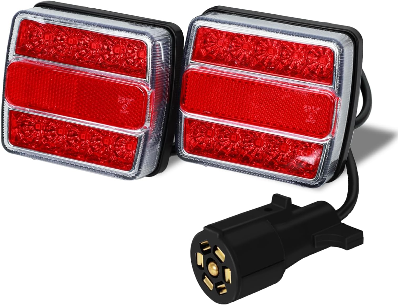 Amazon.com: PIT66 2pcs Magnetic LED Trailer Towing Light Kit 24ft Cable ...