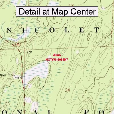 Amazon.com : USGS Topographic Quadrangle Map - Alvin, Wisconsin (Folded ...