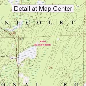 Amazon.com : USGS Topographic Quadrangle Map - Alvin, Wisconsin (Folded ...