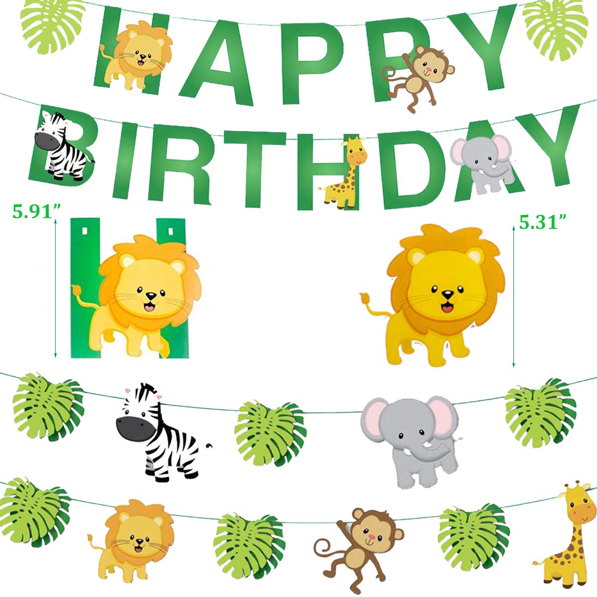 Safari Party Supplies Jungle Theme Birthday Party Decorations - Safari ...