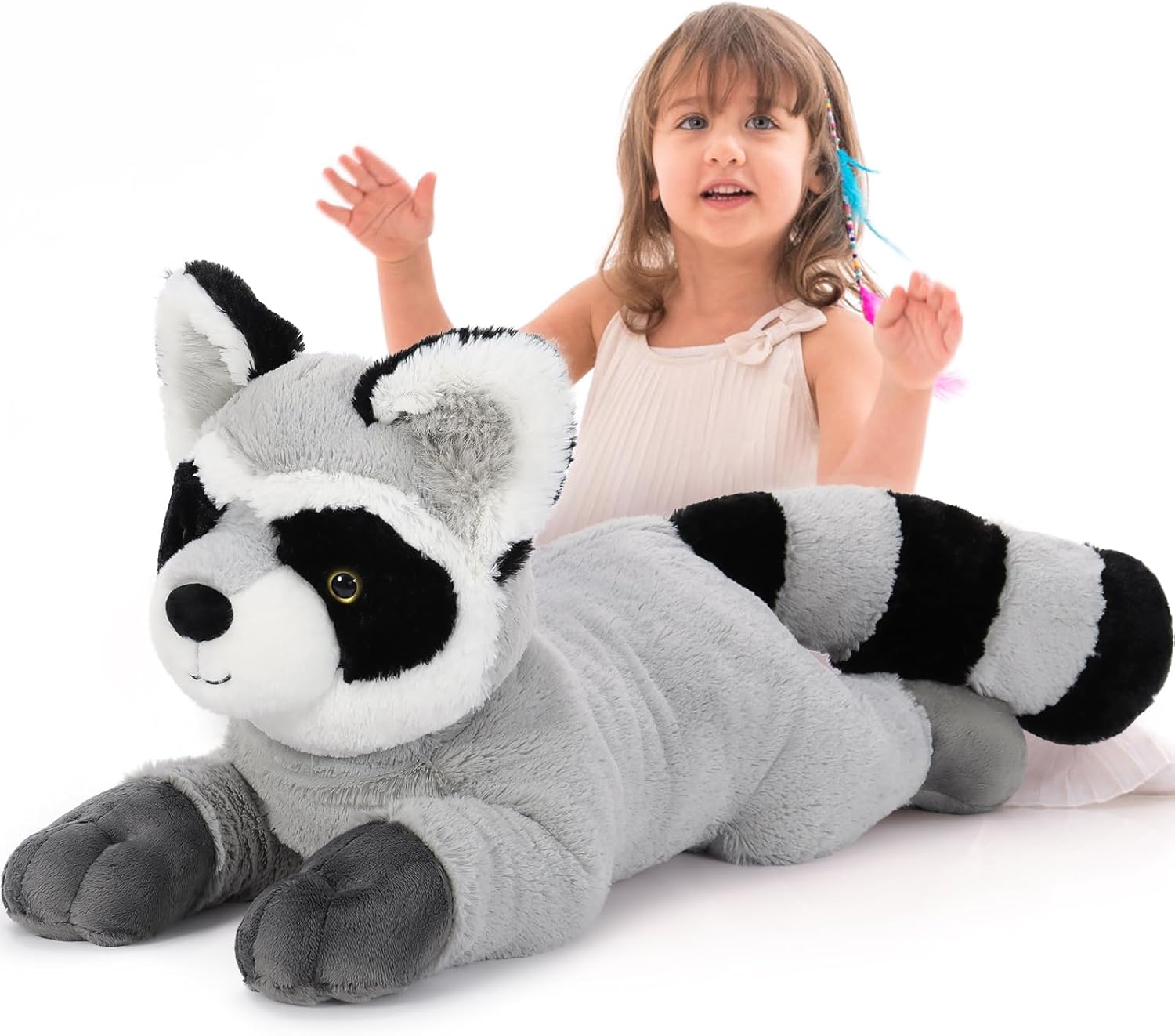 Amazon.com: BENINY Giant Raccoon Plush Stuffed Animal 30" - Oversized ...