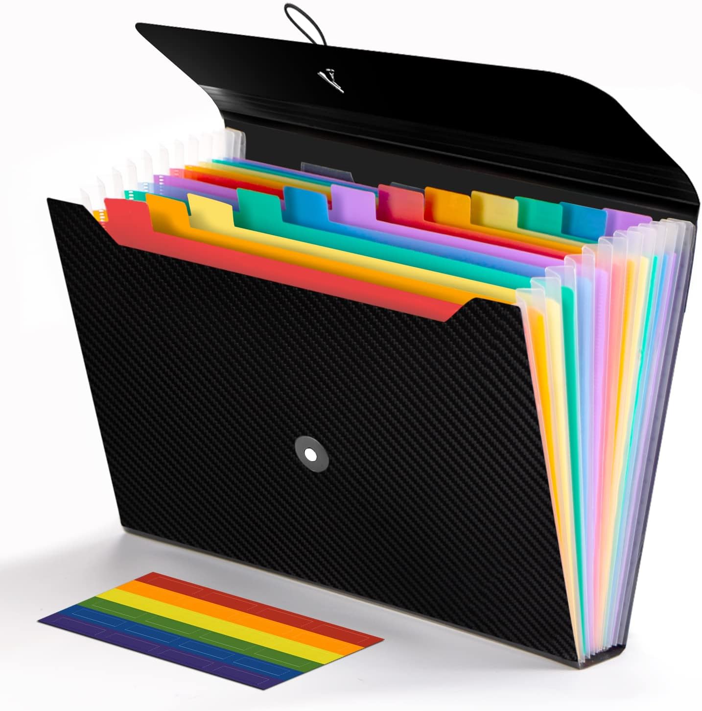 Amazon.com : Expanding Files Folder 13 Pockets A4 Rainbow Accordion ...