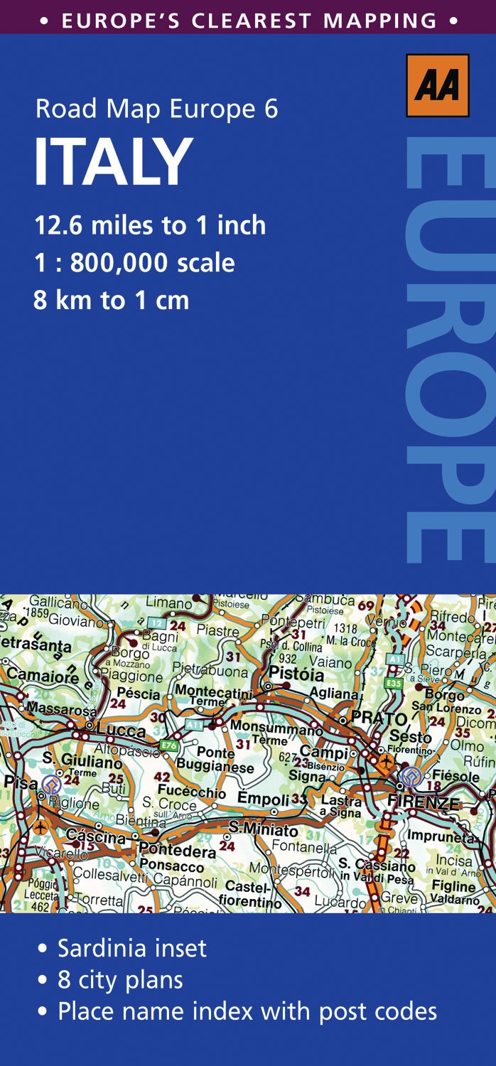 Amazon | Road Map Italy: Aa Road Maps Europe | Automobile Association ...