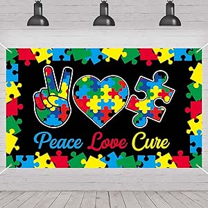 Amazon.com : Autism Awareness Backdrop Autism Awareness Month ...