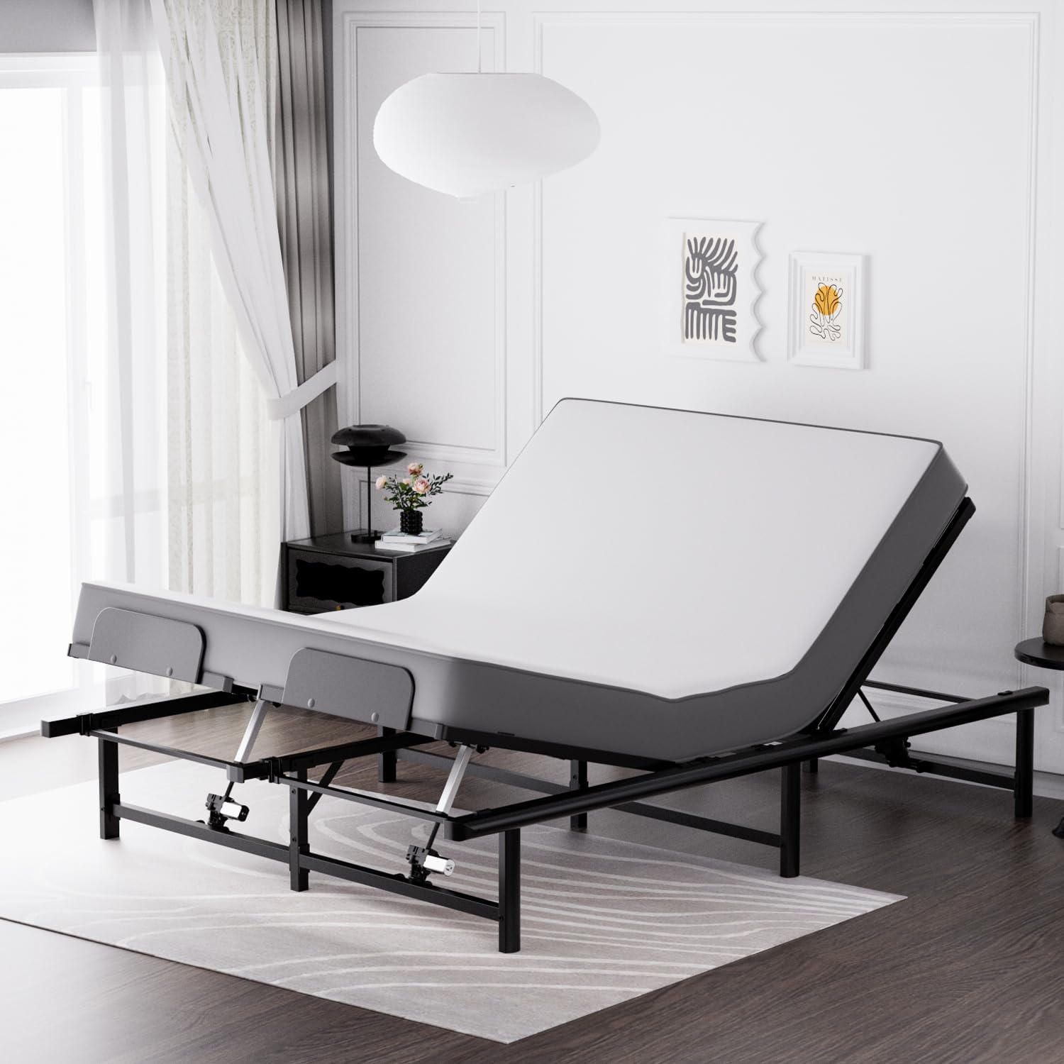 Amazon.com: Comfort Stretch Ergonomic Queen Size Adjustable Bed Base ...