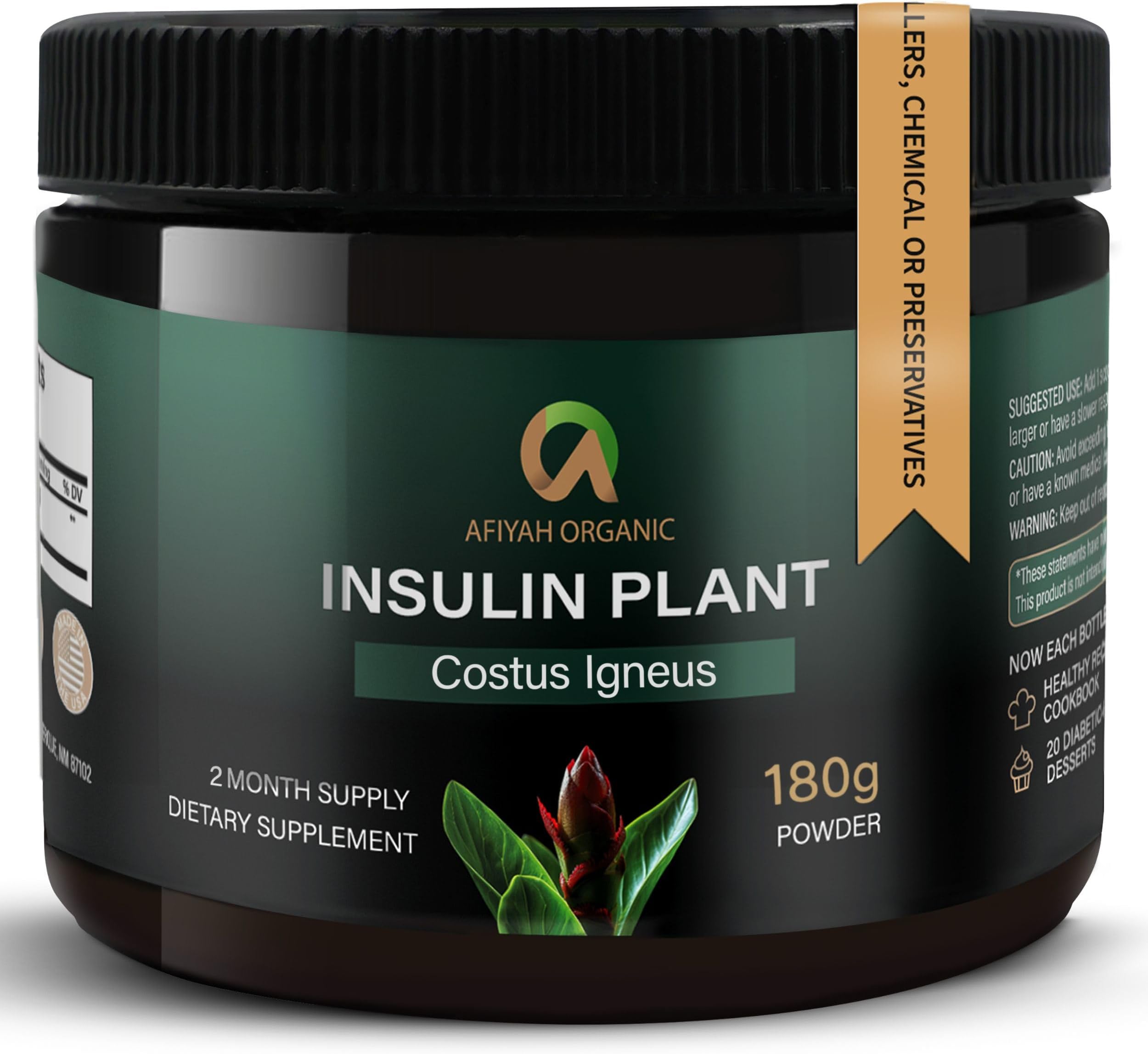 Amazon.com: ORGANOPLEX - Insulin Plant Powder (Costus Igneus), 100% ...