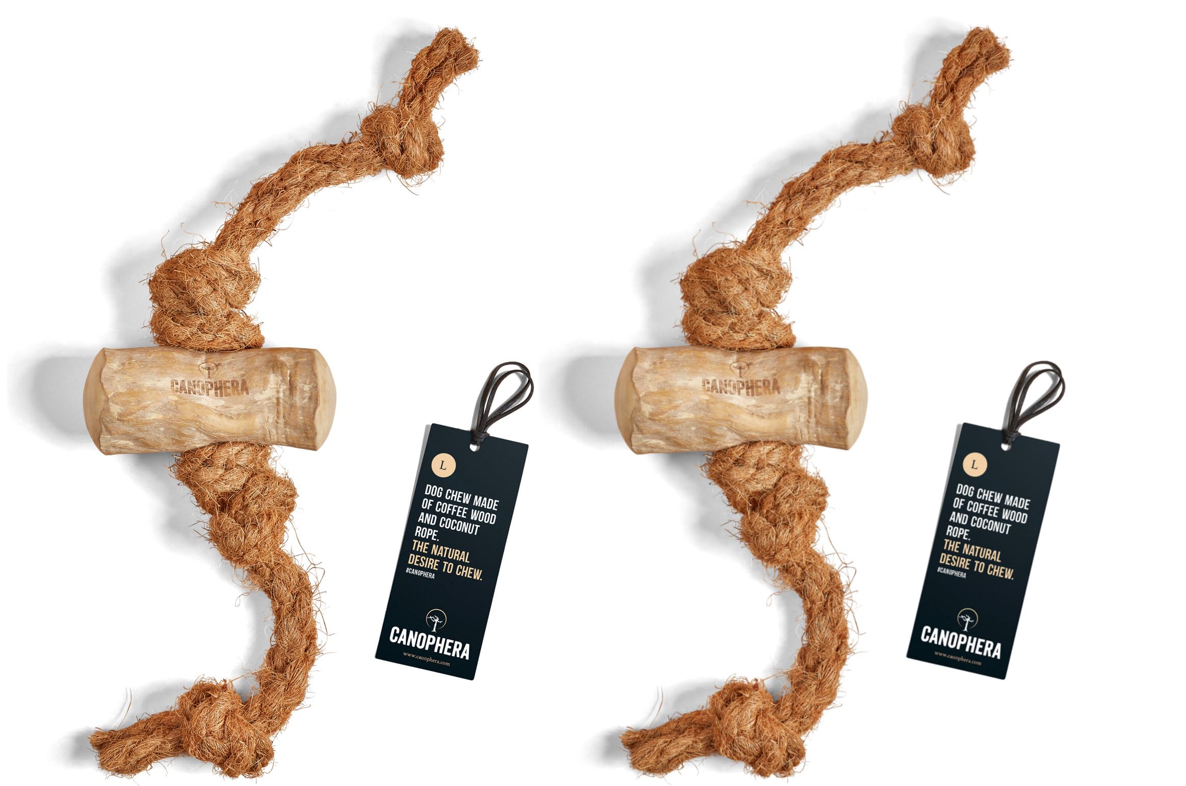 Pet Supplies : Canophera Dog CHEW Made of Coffee Wood and Coconut Rope ...