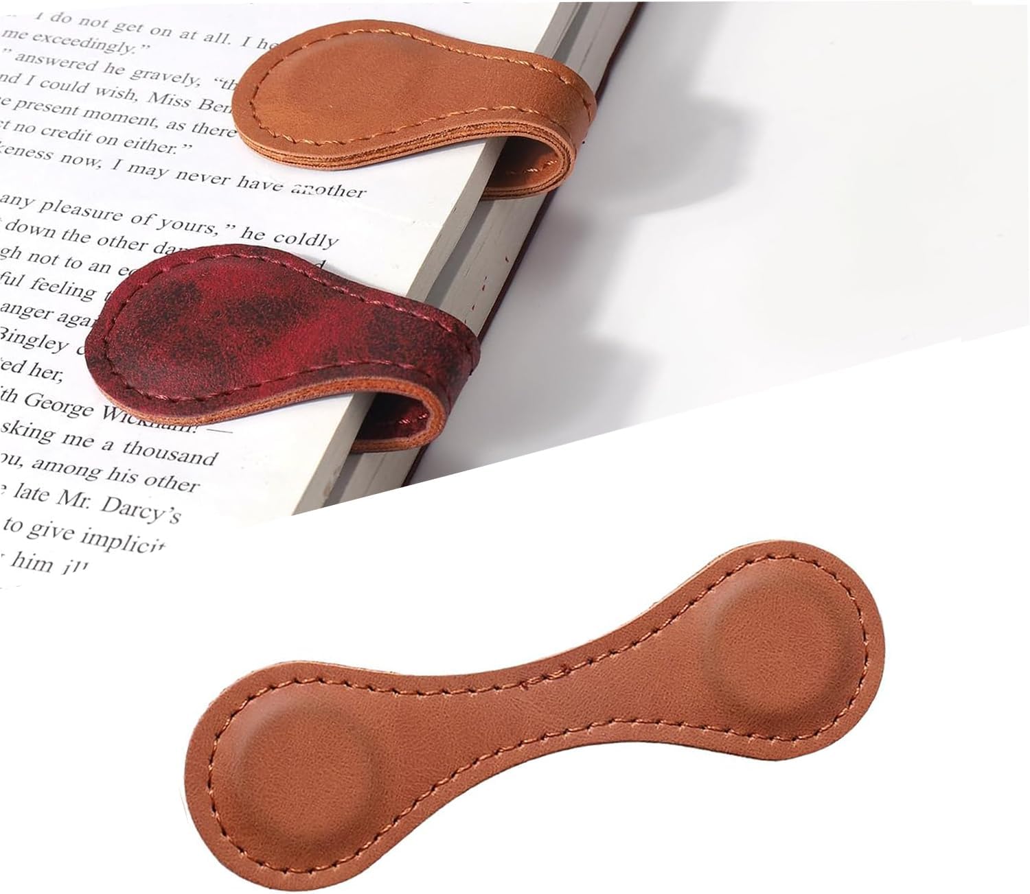 Amazon.com: Magnetic Bookmarks，Magnetic Leather Bookmark，Magnetic ...