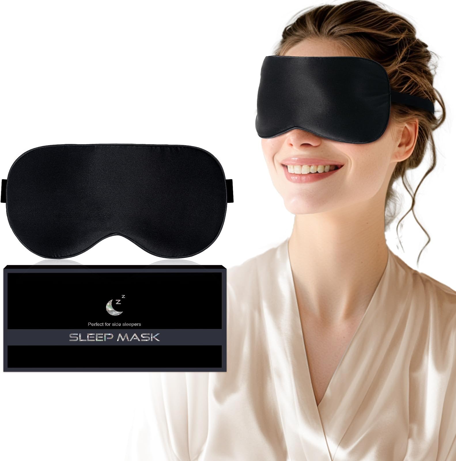 Amazon.com: Sleep Mask, 100% Pure Mulberry Silk Eye Mask for Sleeping ...