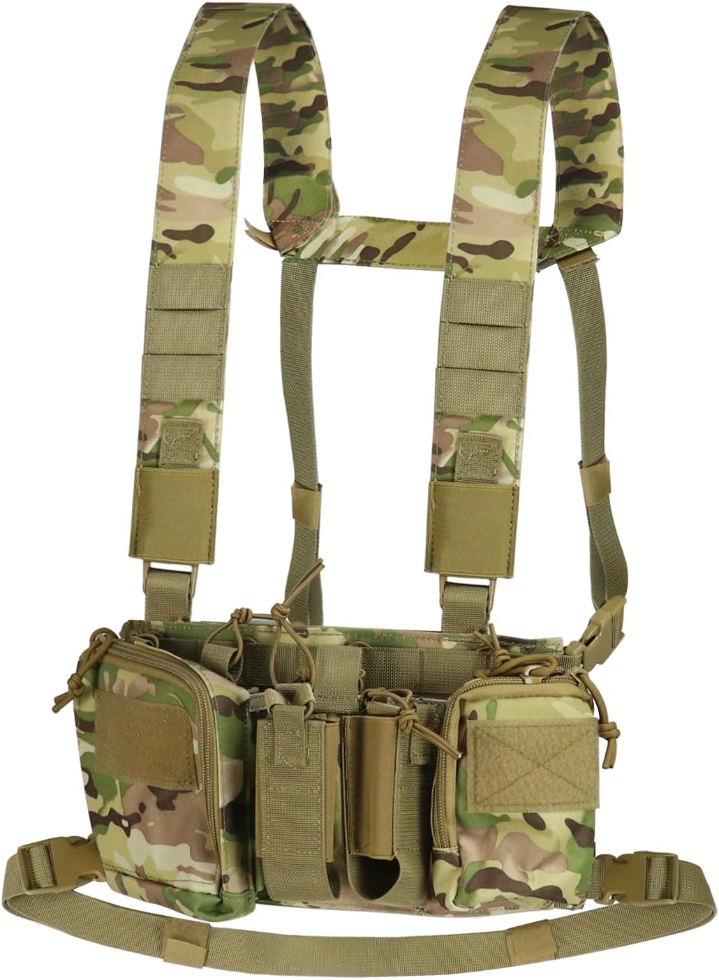 Amazon.com: QWORK Tactical Chest Rig – Lightweight Oxford Cloth ...
