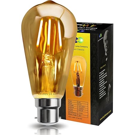 Retro Vintage LED 4w Edison Style Filament Bulb Smoked Gold Glass A60 ...