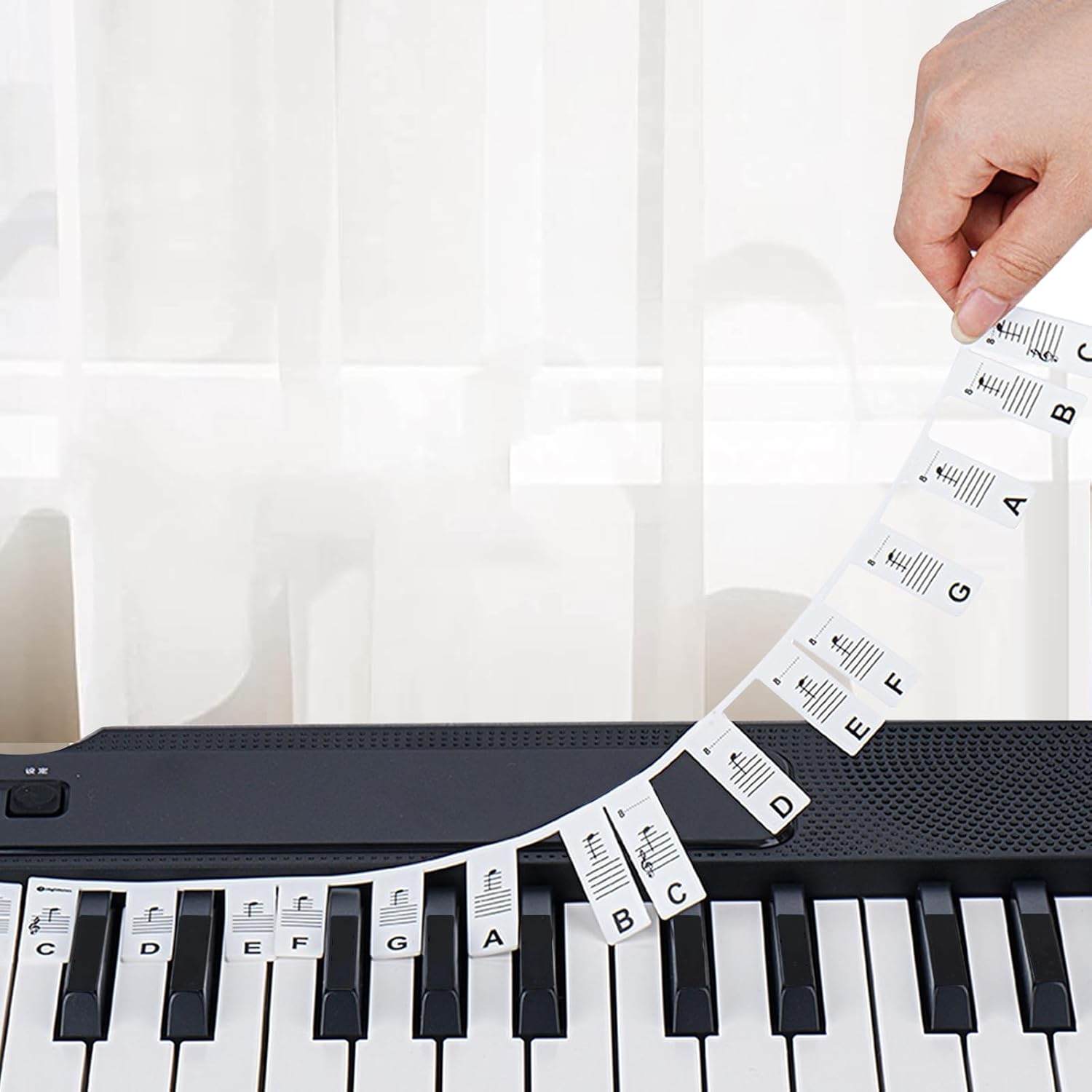 Amazon.com: Piano Note Labels for Beginners and Kids, Removable ...