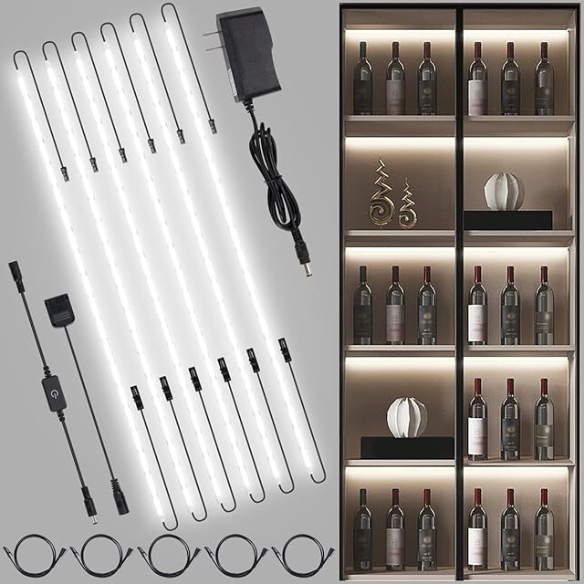 Jusjubr Led Lights For Shelves 6 Pcs 20 Inch Dimmable | Desertcart INDIA