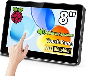 Kenowa 8 Inch Touchscreen Mini Monitor Portable Monitor HD 800x480P ...