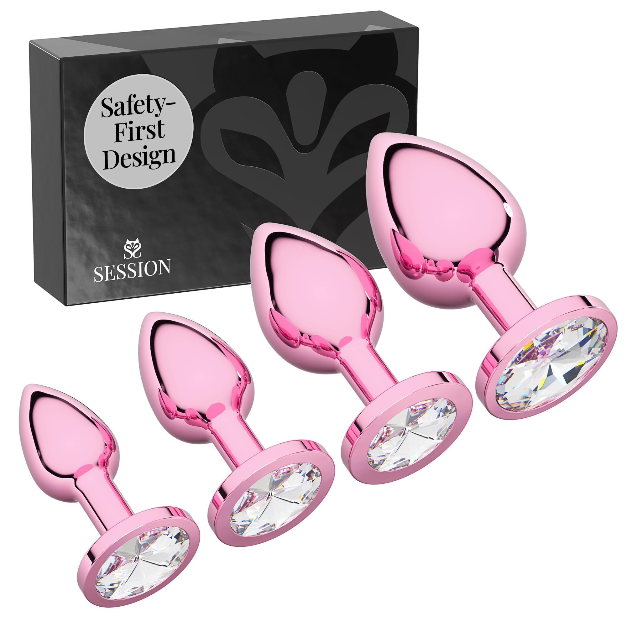 Amazon.com: Session Jewel Butt Plug Beginner 4 Piece Set - Extra Small, Small, Medium, Large ...