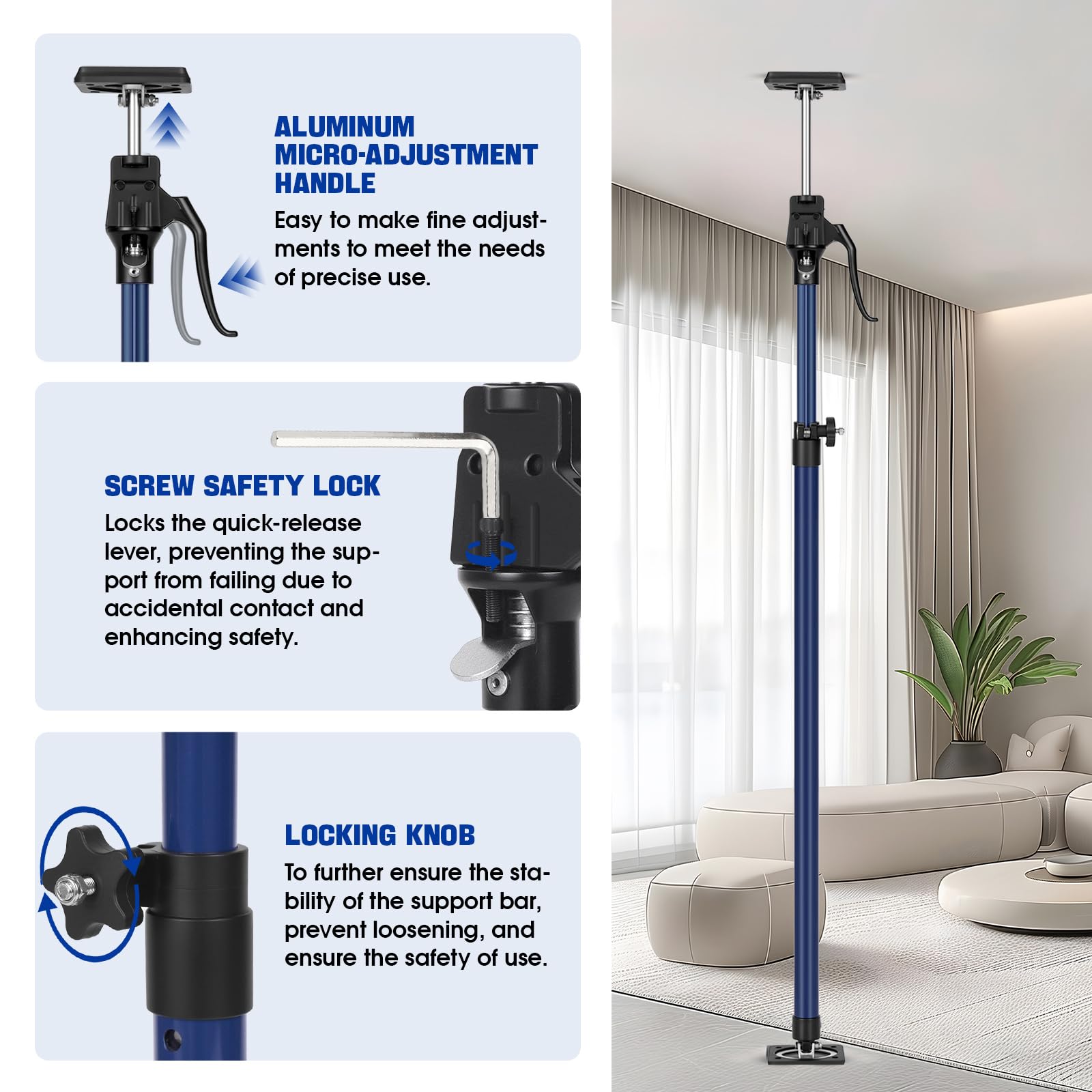 Snapklik.com : FEIRONG Cabinet Support Rods 15-23 Inch, 154LB Load ...