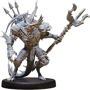 Amazon.com: Unpainted DND Merfolk Champion Miniature Figurine, Tabletop ...
