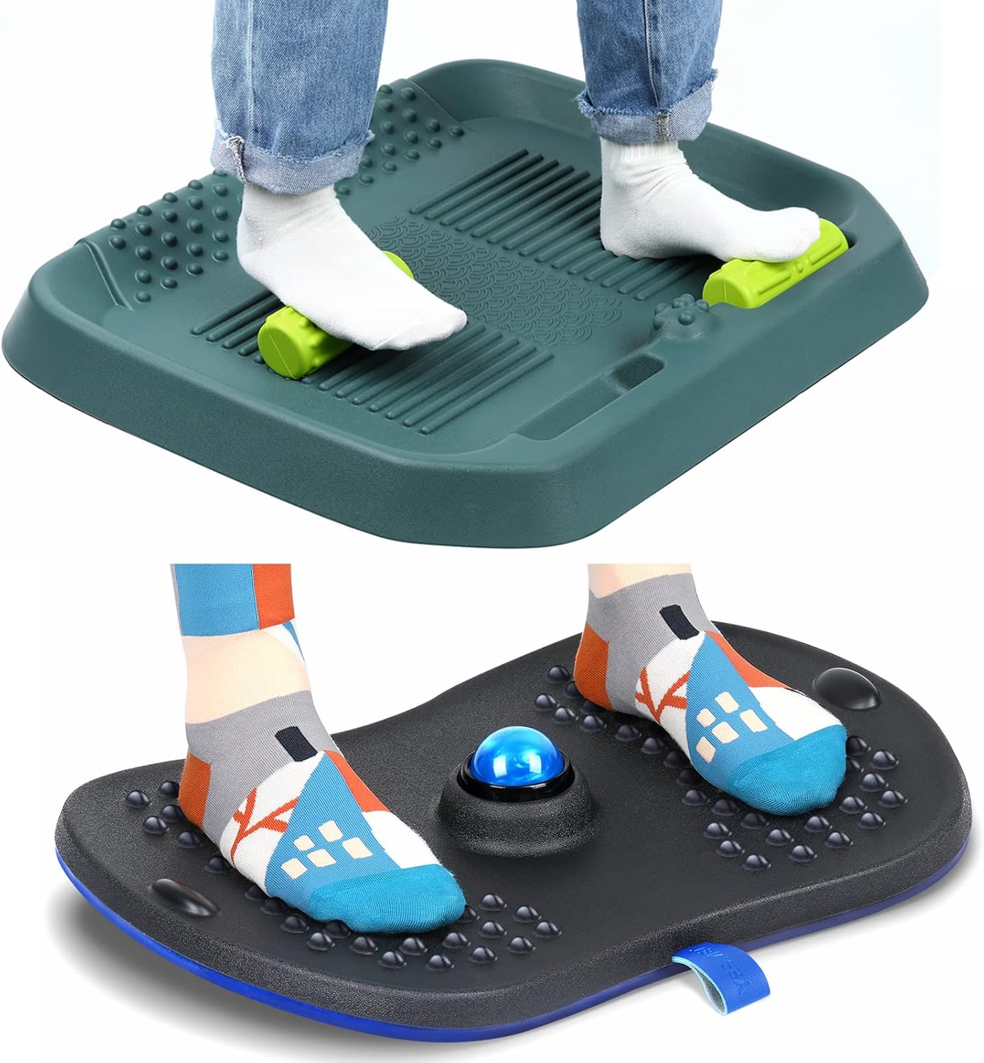 Amazon.com: Standing Desk Mat 2PCS, YESMET Anti Fatigue Mat with Foot ...