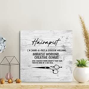Amazon.com: Wood Sign Hairapist Definition Typography Wooden Signs ...
