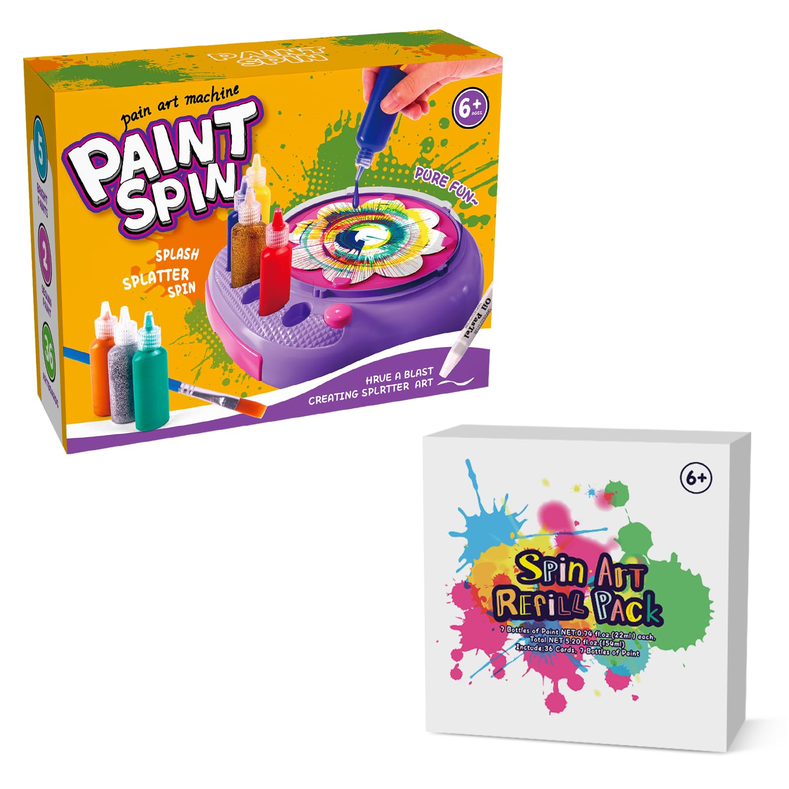 Amazon.com: Paint Spin Art Machine Kit and Refill Pack, Arts & Crafts ...