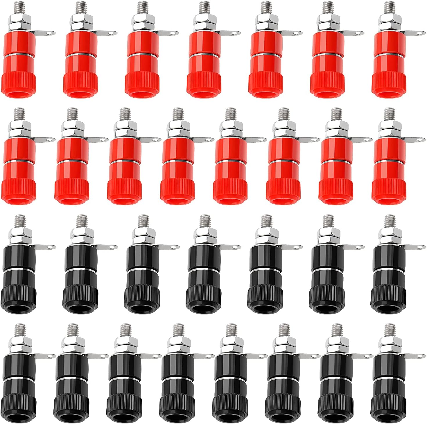 KUOQIY 30 PCS 4 mm Banana Socket, Binding Post Banana Plug, Audio ...