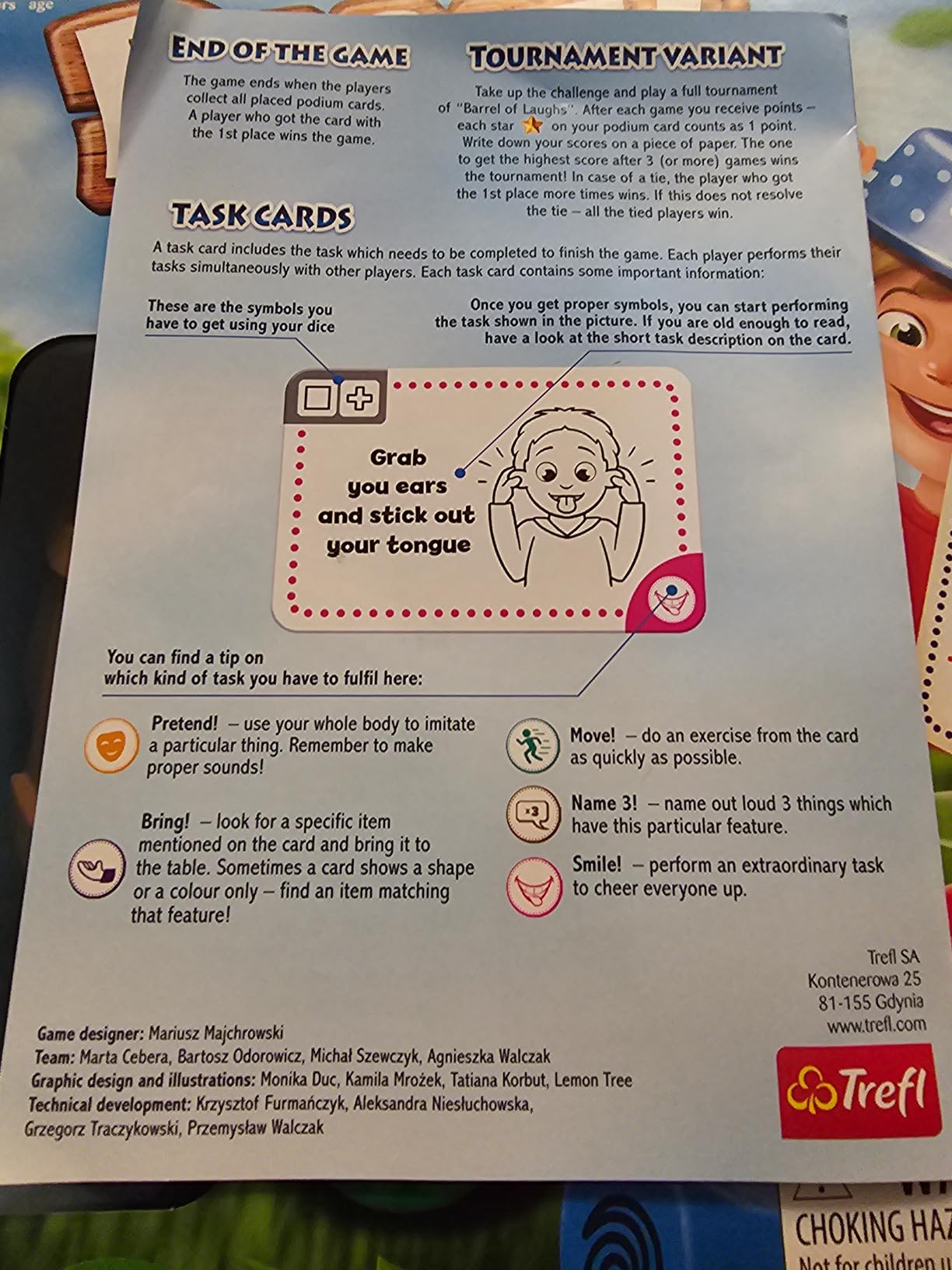 Amazon.com: Trefl Food Prank Board Game Family Game, Dice Game, Card ...