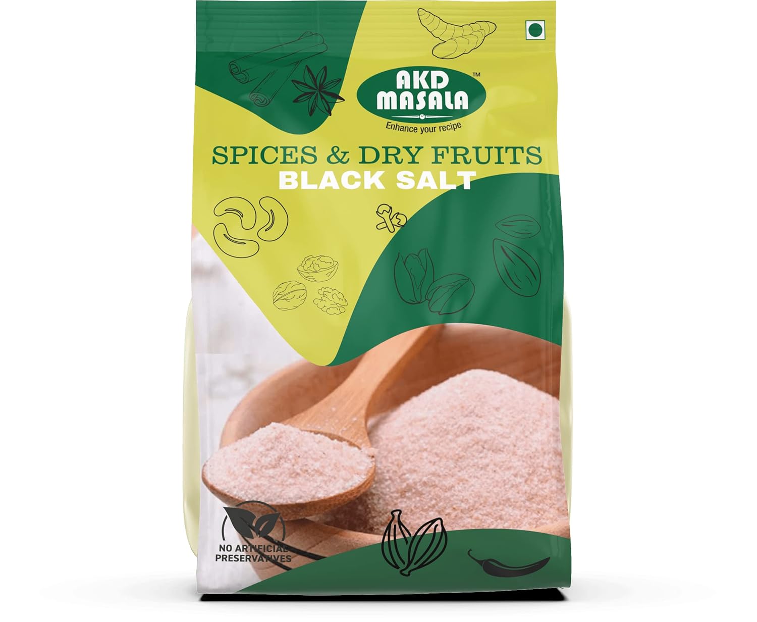 AKD MASALA Indiana Organic Black Salt Powder Kala namak & Rock Salt ...