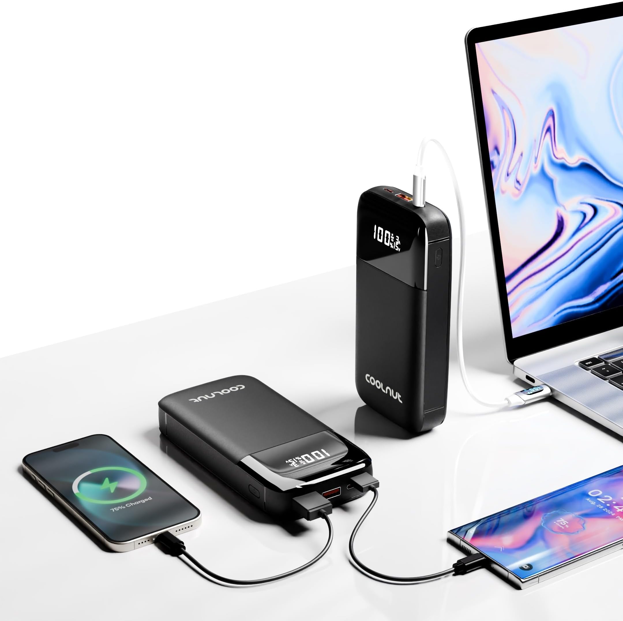 Coolnut Premium Compact Laptop Power Bank 74Wh(20000mah) Fast PD 65watt ...
